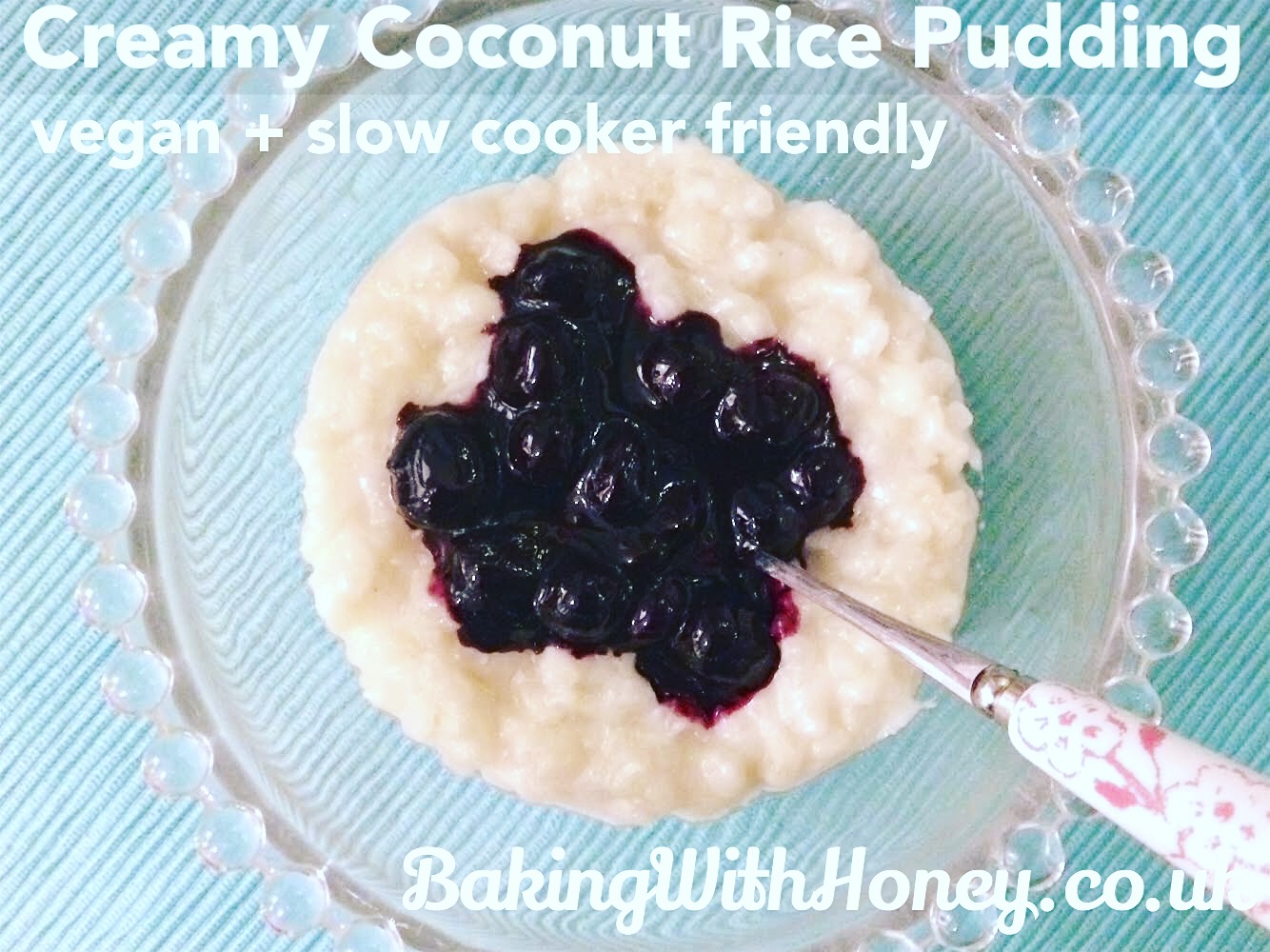 Creamy Coconut Rice Pudding - vegan // slow cooker - Oat Milk & Cookies